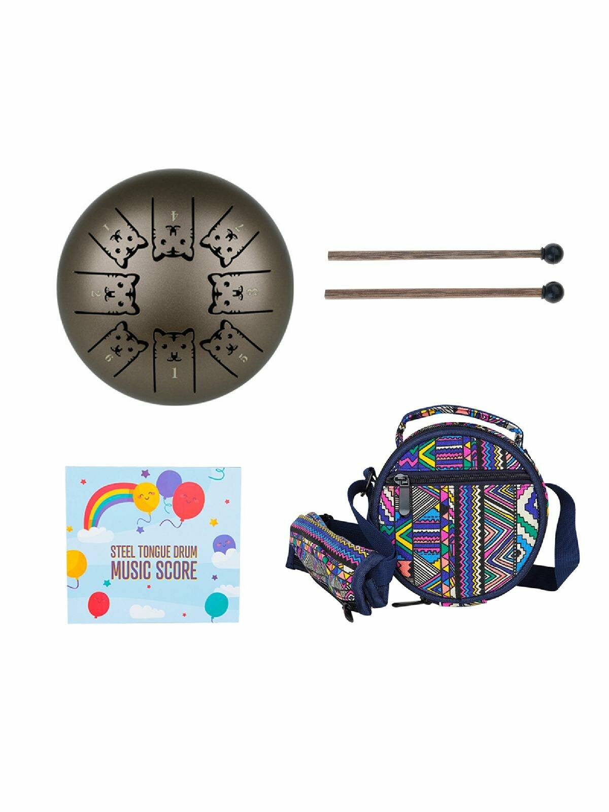 12 Зодиакальных Эфирных Барабанов 8 Нот Стальной Язычковый Барабан Ручной Барабан Легко играть