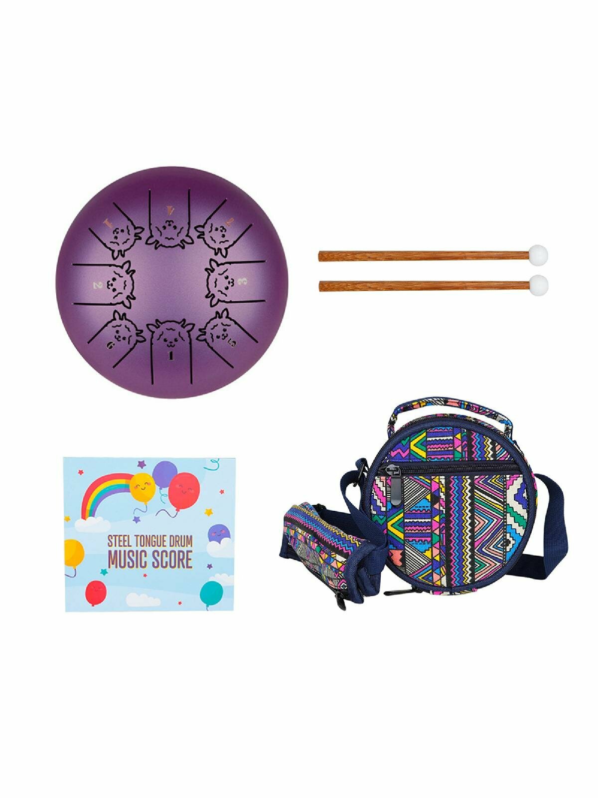 12 Зодиакальных Эфирных Барабанов 8 Нот Стальной Язычковый Барабан Ручной Барабан Легко играть