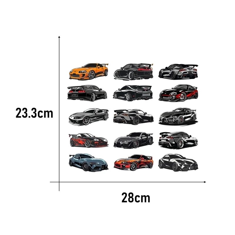 Наклейки на авто спортивные автомобили, цвет NTH-00636