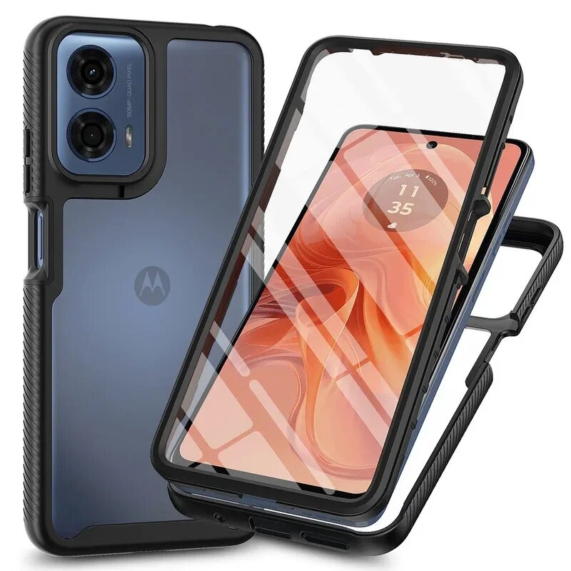 Защитная пленка PET Crystal Case для Motorola Moto G86 Power, G56, G66Y, Черный, Black, Moto G56 5G