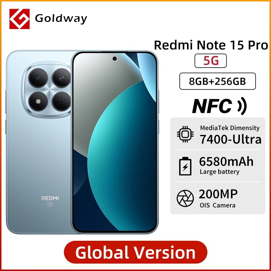 Смартфон Xiaomi Redmi Note 15 Pro 5G, 8/256ГБ, global