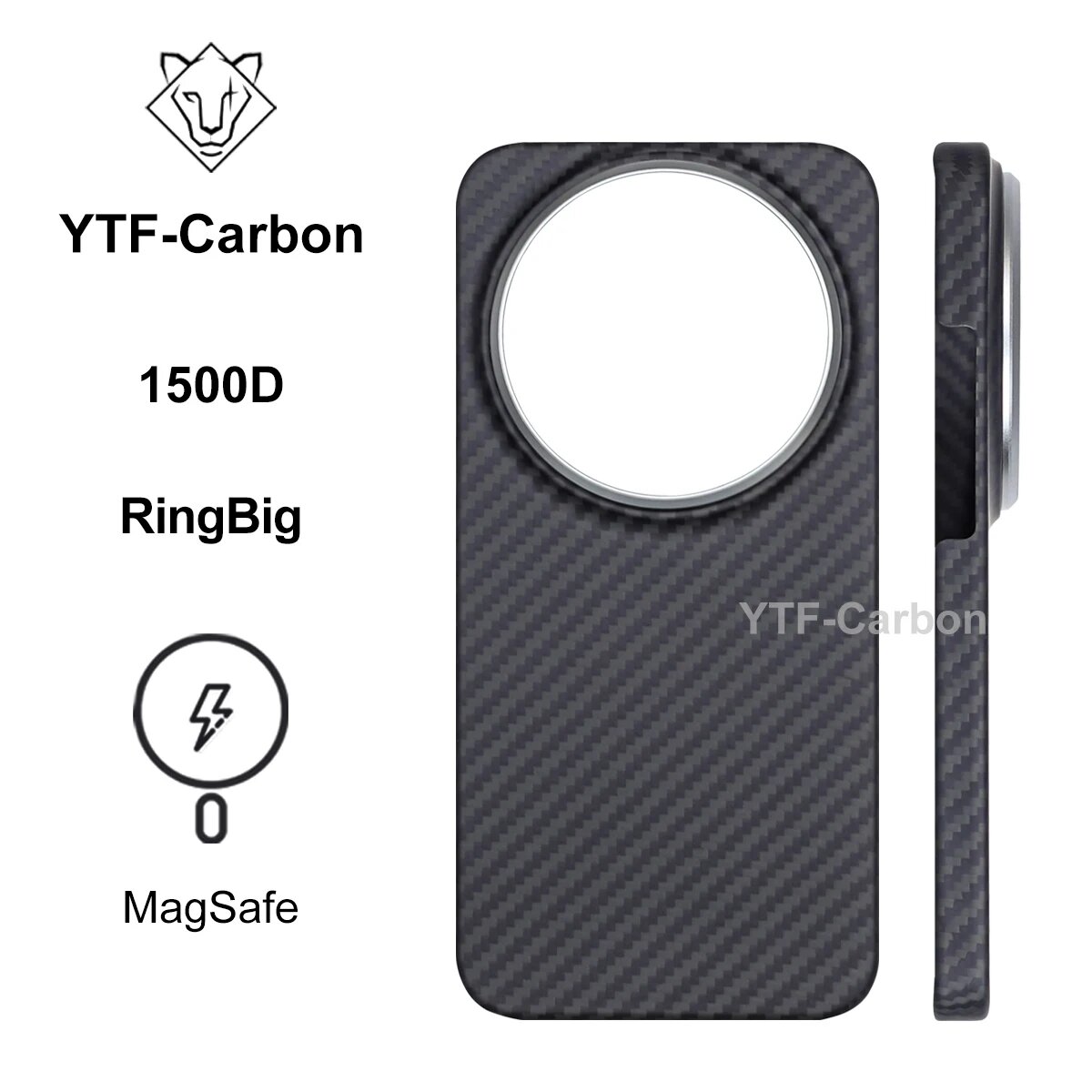 YTF-Carbon 1500D RingBig, черный, MagSafe