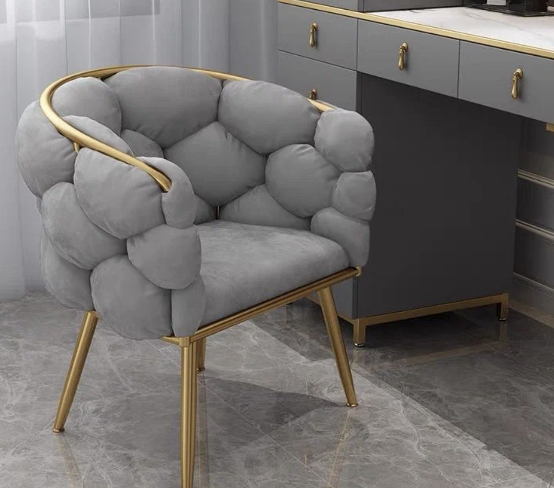 Односпальный мягкий диван Bubble chair, 53*45*74 см, светло-серый