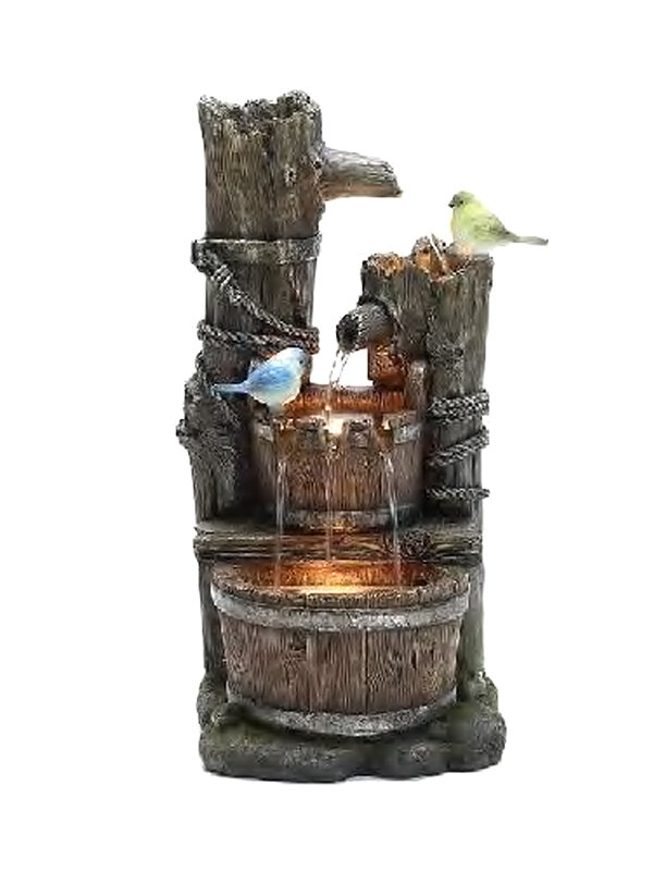 Фонтан декоративный Waterfall "Соседки", с подсветкой, полистоун