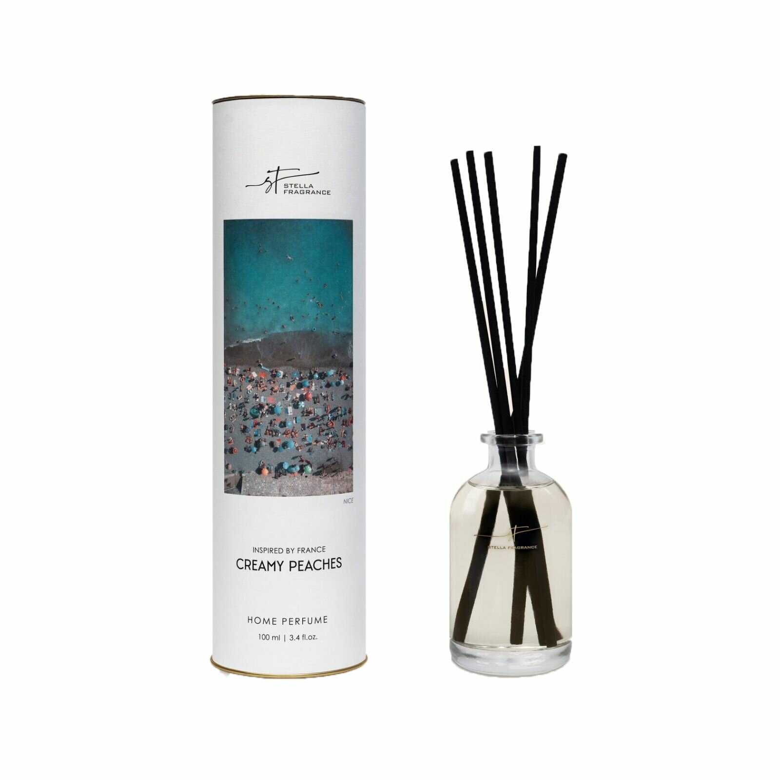 Диффузор Stella Fragrance "Сливочный персик", 100 мл, тубус с палочками, сладкий аромат