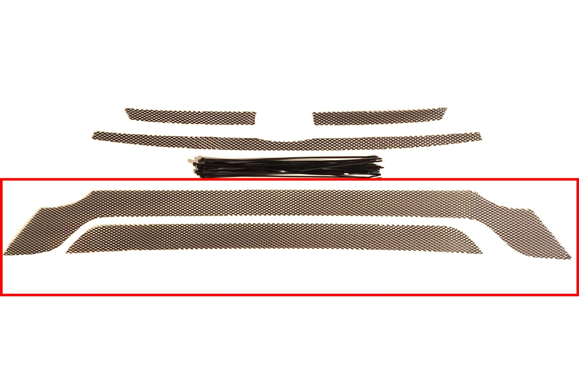 Защитная сетка радиатора для LADA LARGUS / LARGUS CROSS 2021- (I рестайлинг), низ, 2шт