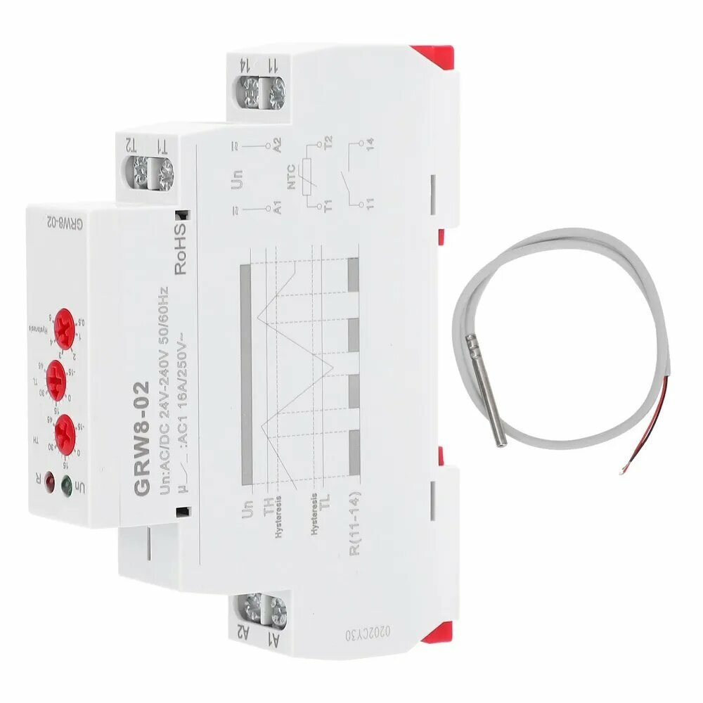 Реле температуры GRW8-02 24-240V