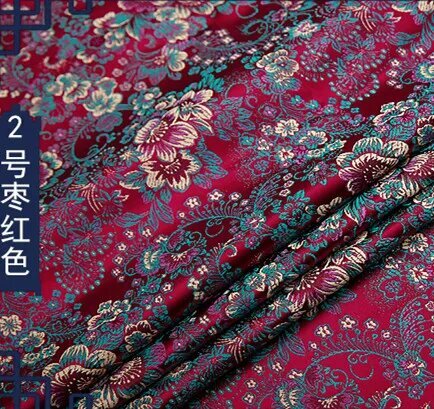 Жаккардовая ткань бордовая, JNLON, 75*50 см, Цвет: B
