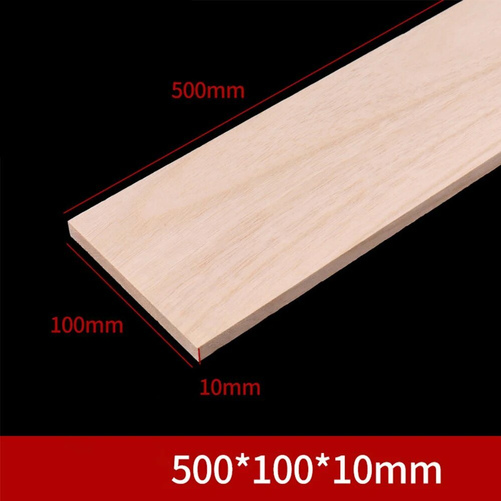 Доски из павловнии 2/5 шт, 500x100 мм, 1-12 мм 10mm-2Pcs