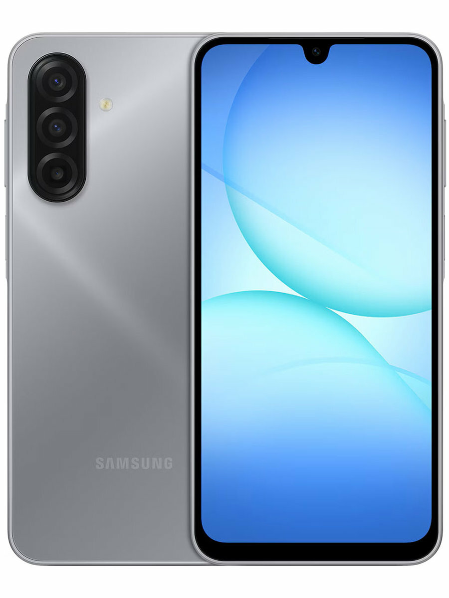 Смартфон Samsung A17, 6.7", 4/128ГБ, НФС, камера 50МП, серый