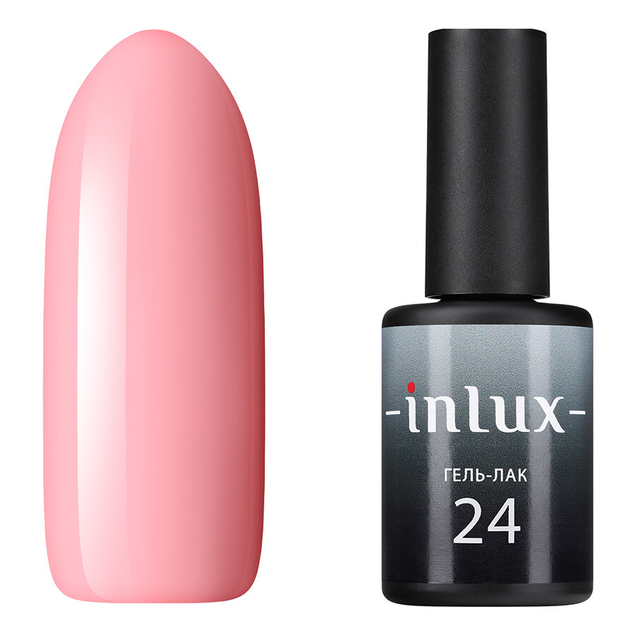 INLUX, Гель-лак №24 светло-персиковый, 8 мл