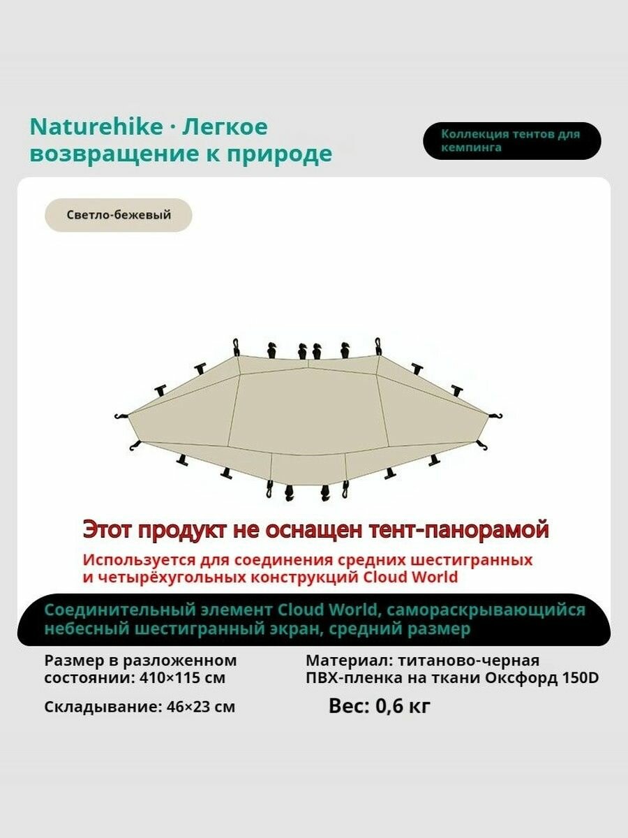 Naturehike Палатка туристическая самораскладывающаяся, быстрая установка CNK230WS014