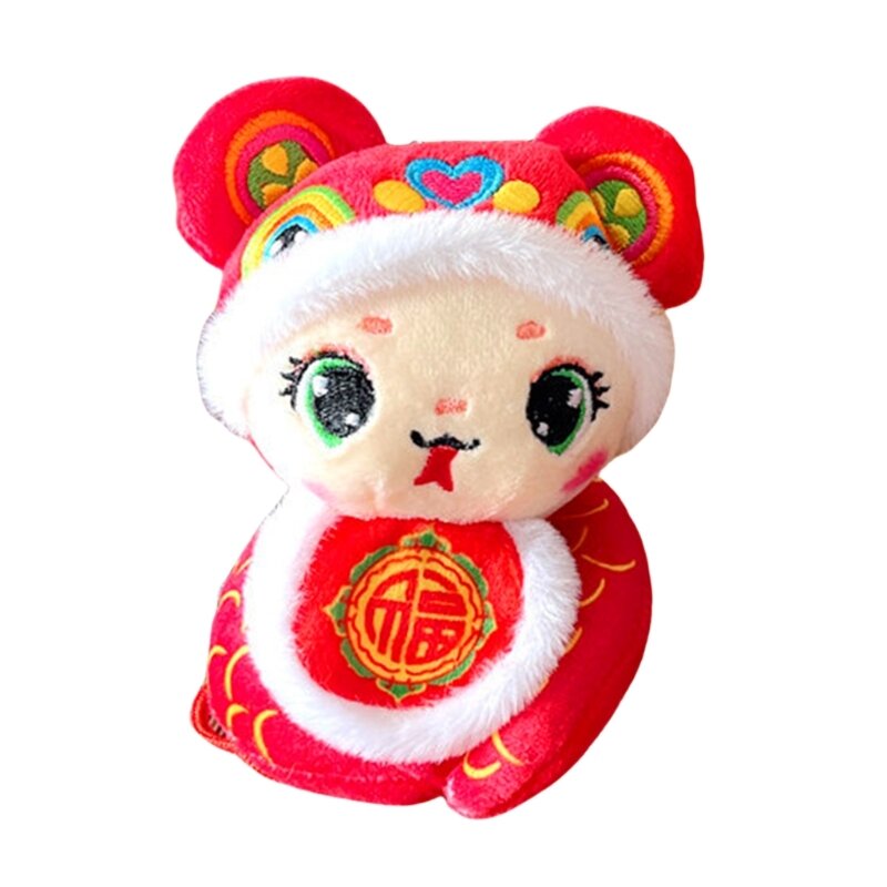 2025 Змеиные Талисманы, Мягкая Плюшевая Игрушка с Подвесной Веревкой Ручной Работы для Домашнего Офиса, Новогодние Украшения Для Вечеринок