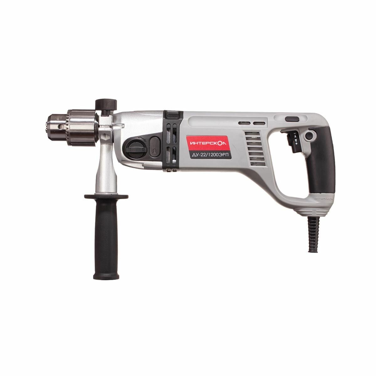 Дрель ударная GlassBand Сетевая, двухскоростная, мощность 1200 Вт, патрон 16 мм, с функцией реверса ДУ-22/1200ЭРП2