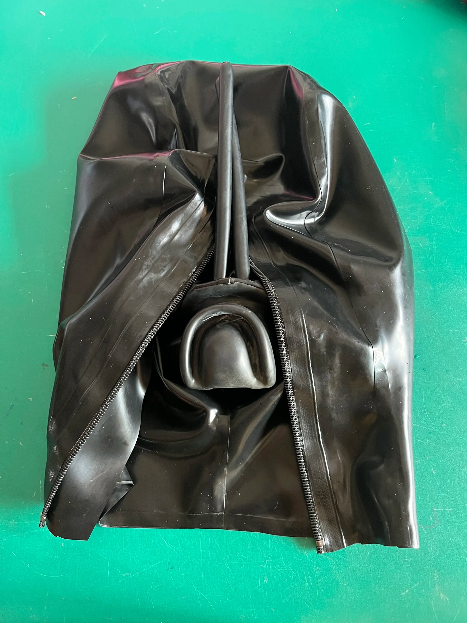 Сексуальное черное экзотическое нижнее белье, латексная маска с капюшоном, фетиш с Черный, S, Black