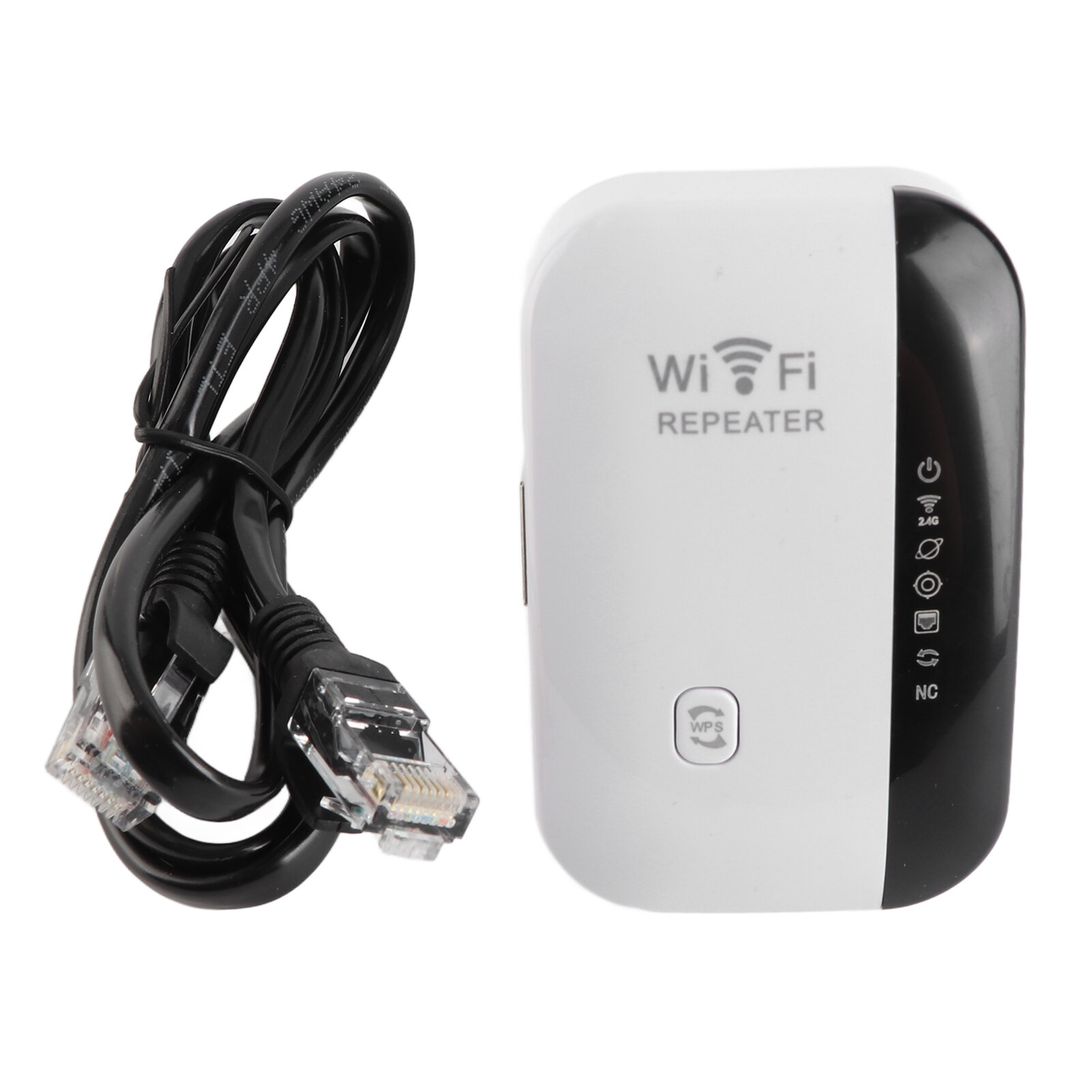 Wi-Fi ретранслятор 300 Мбит/с, усилитель беспроводного сигнала, 7 индикаторных лампочек, расширитель диапазона с портом Ethernet, простая настройка, ретранслятор/точка доступа, 2 режима работы, портативный.