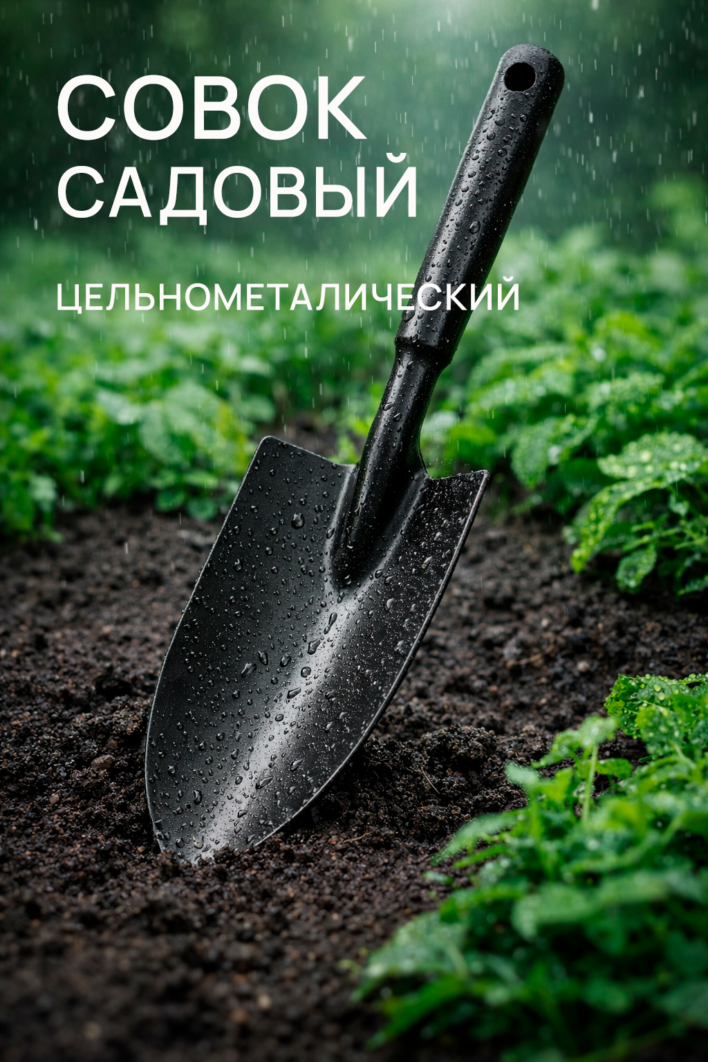 Совок садовый, пересадочный для растений и цветов , малая ручная лопатка для огорода посадочная мультицвет