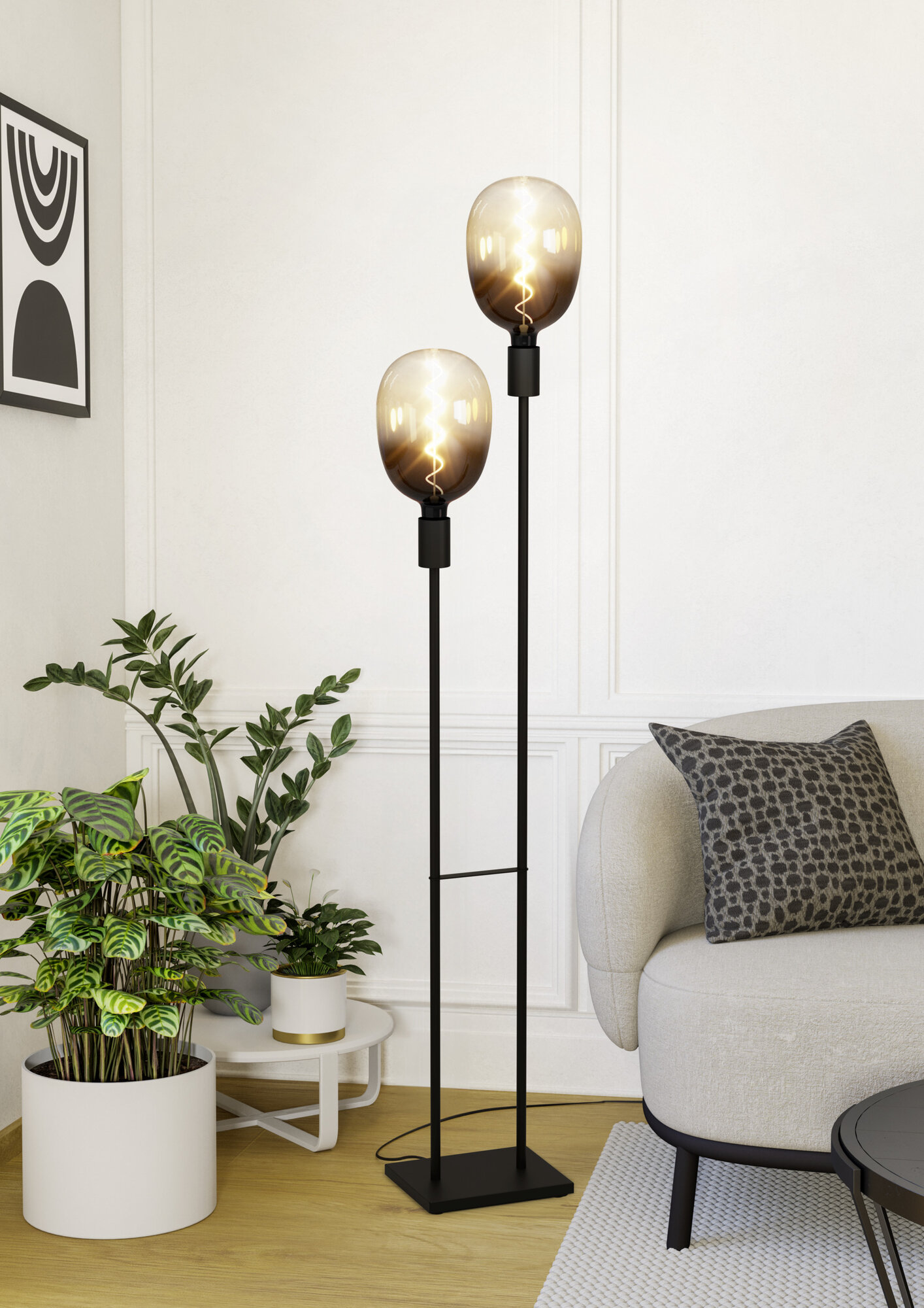 Торшер EGLO Valdemoro 900685, с ножным выключателем, минимализм, металл, цоколь E27, лампы не входят в комплект