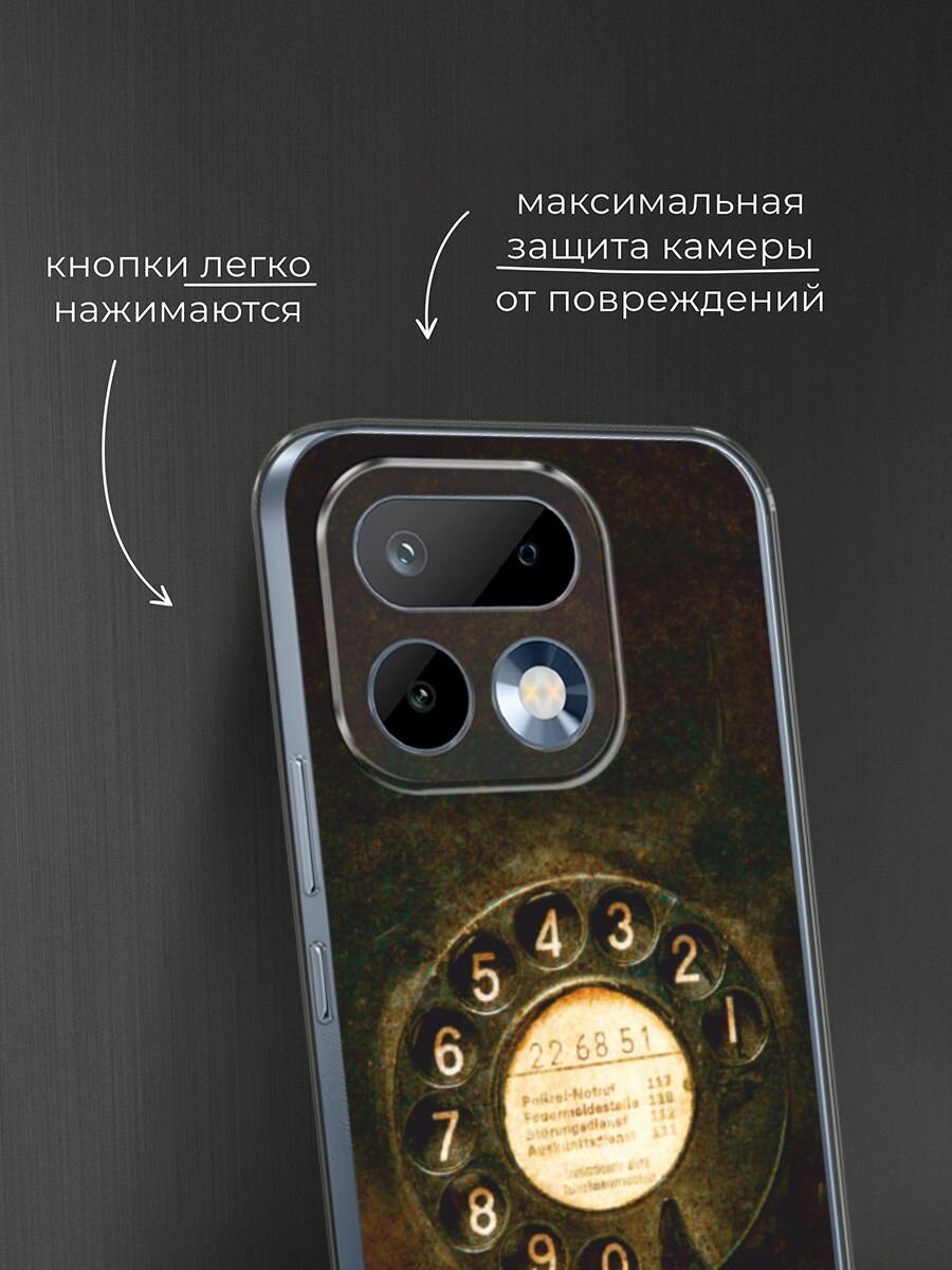 Чехол на Realme 16 Pro / Реалме 16 Про с принтом Старинный телефон — фото 1