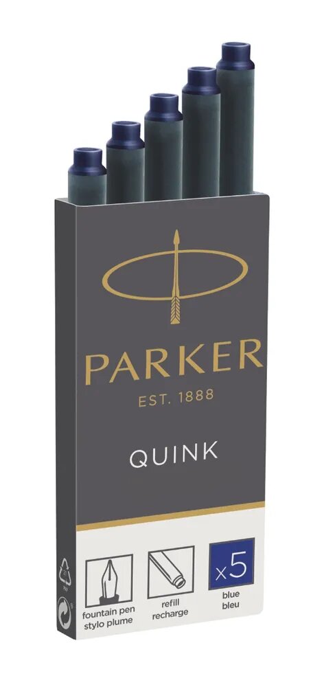 Parker Чернила (картридж) "Cartridge Quink" синие, 5шт, блистер