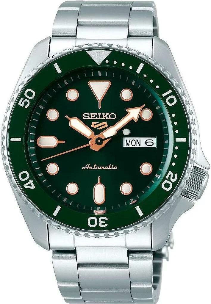 Наручные часы SEIKO 5 Sports, серебряный, зеленый — фото 1