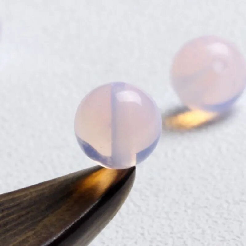 Натуральные розовые опалы бусины для изготовления украшений 6mm 1PC