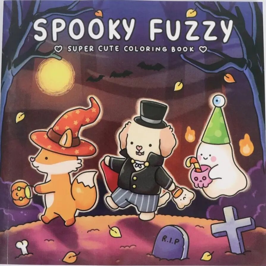 Spooky Fuzzy: Cute Creepy Coloring Book