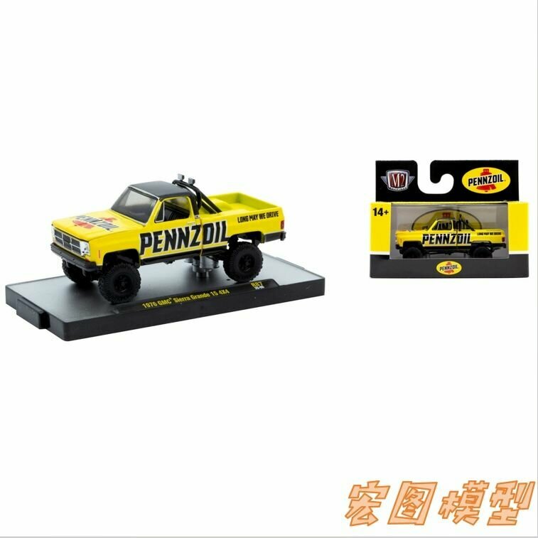 Машинка M2 Machines 1:64 1976 GMC Sierra Grande 15 4X4 Die-cast Alloy Model Collection Toy Children Gifts