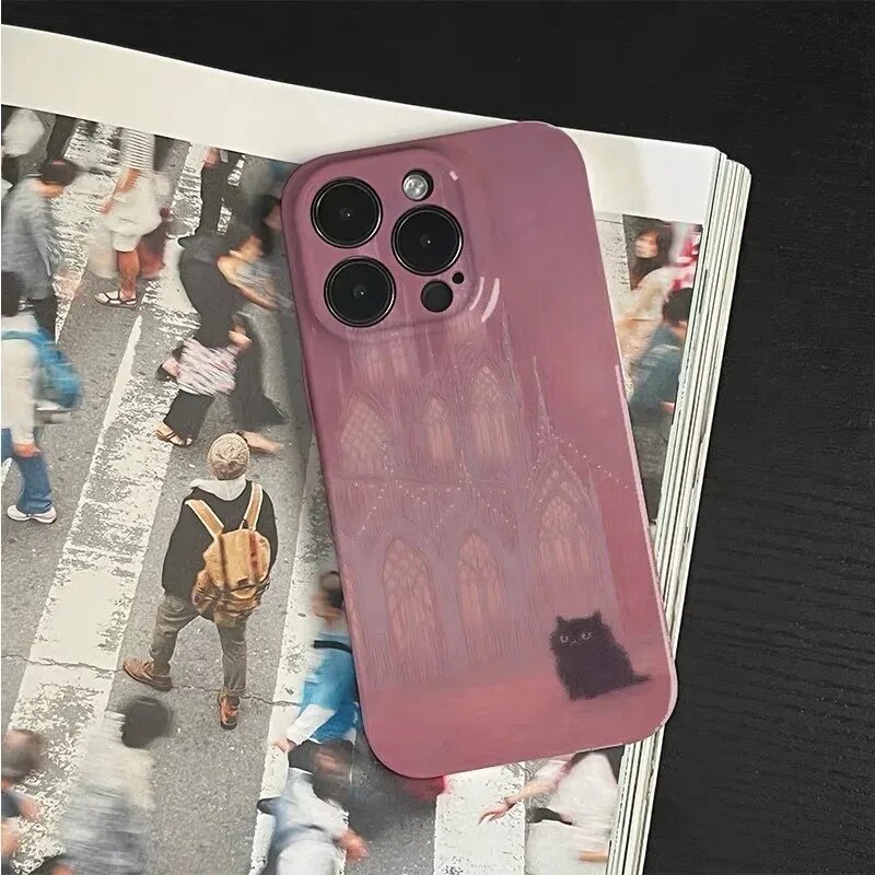 Чехол INS Pink Purple Castle для iPhone 17 16 15 14 13 12 11 Air Pro FL-371FLD260226401, iPhone 12