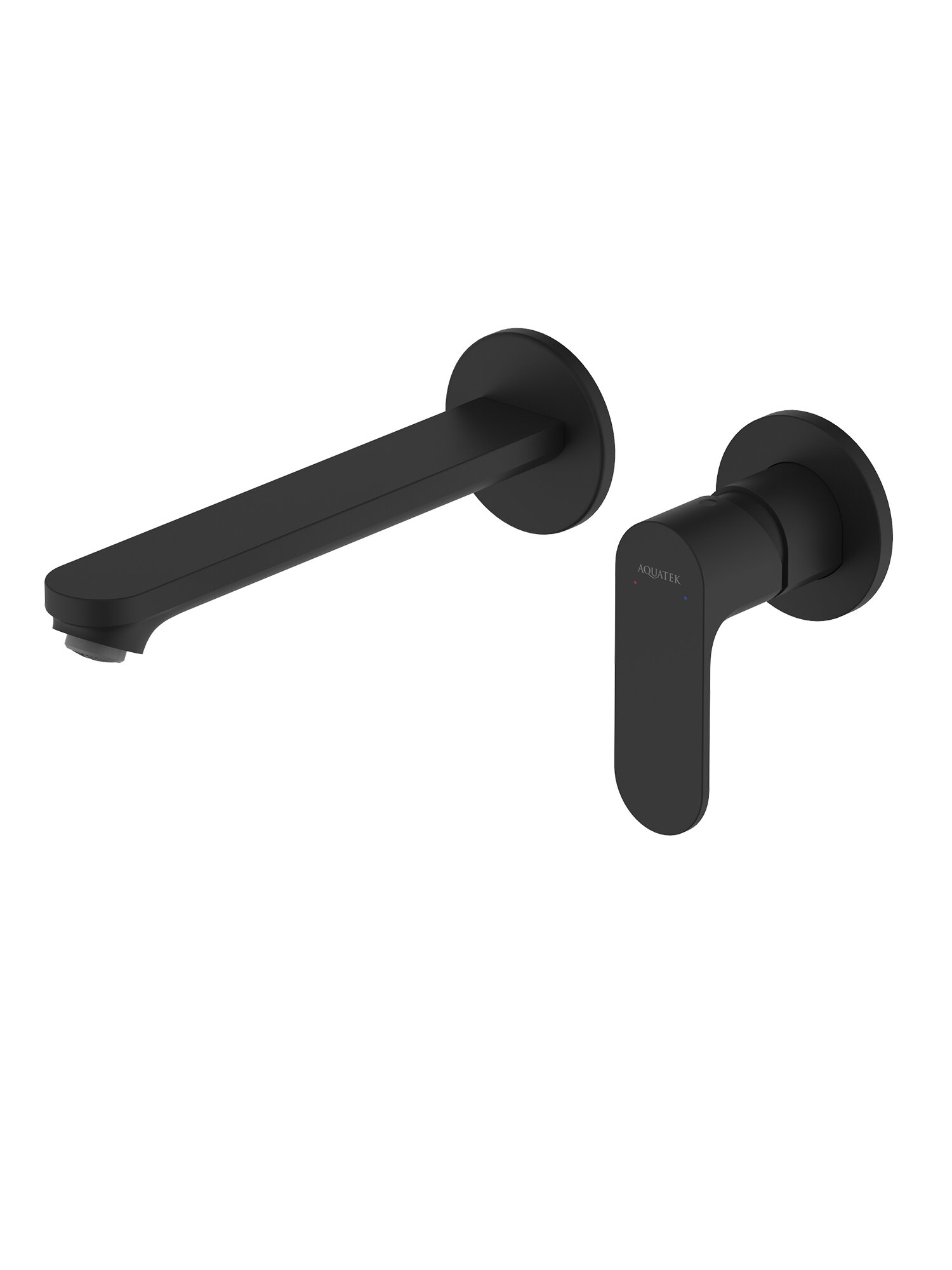 Смеситель для раковины настенный (внешняя и скрытая часть) Aquatek AQ1913MB альфа, матовый черный