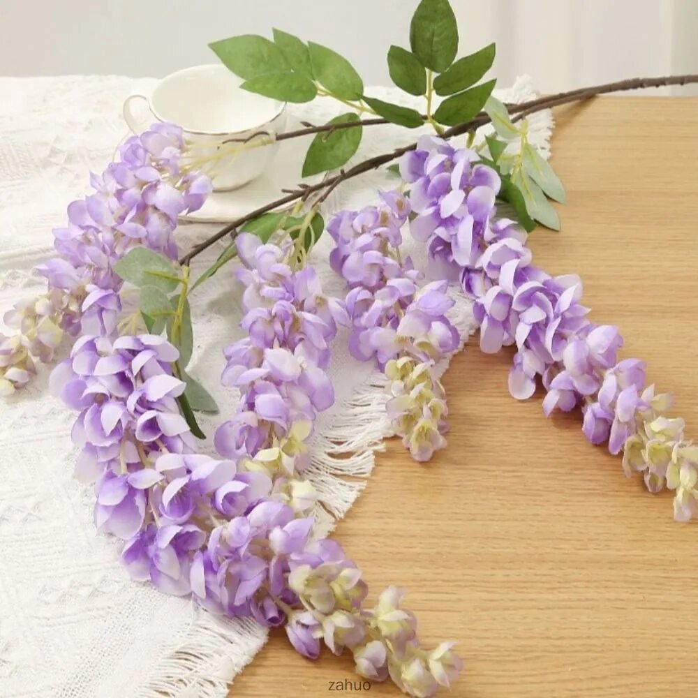 Искусственные цветы Wisteria, розовый, 120 см, для декора дома и сада, 1 шт — фото 1