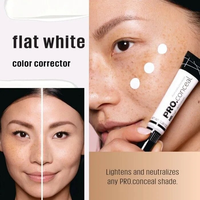 LA Girl PRO.conceal HD High Definition GC968 Flat White Чисто белый Консилер Жидкий 8g Китай — фото 1