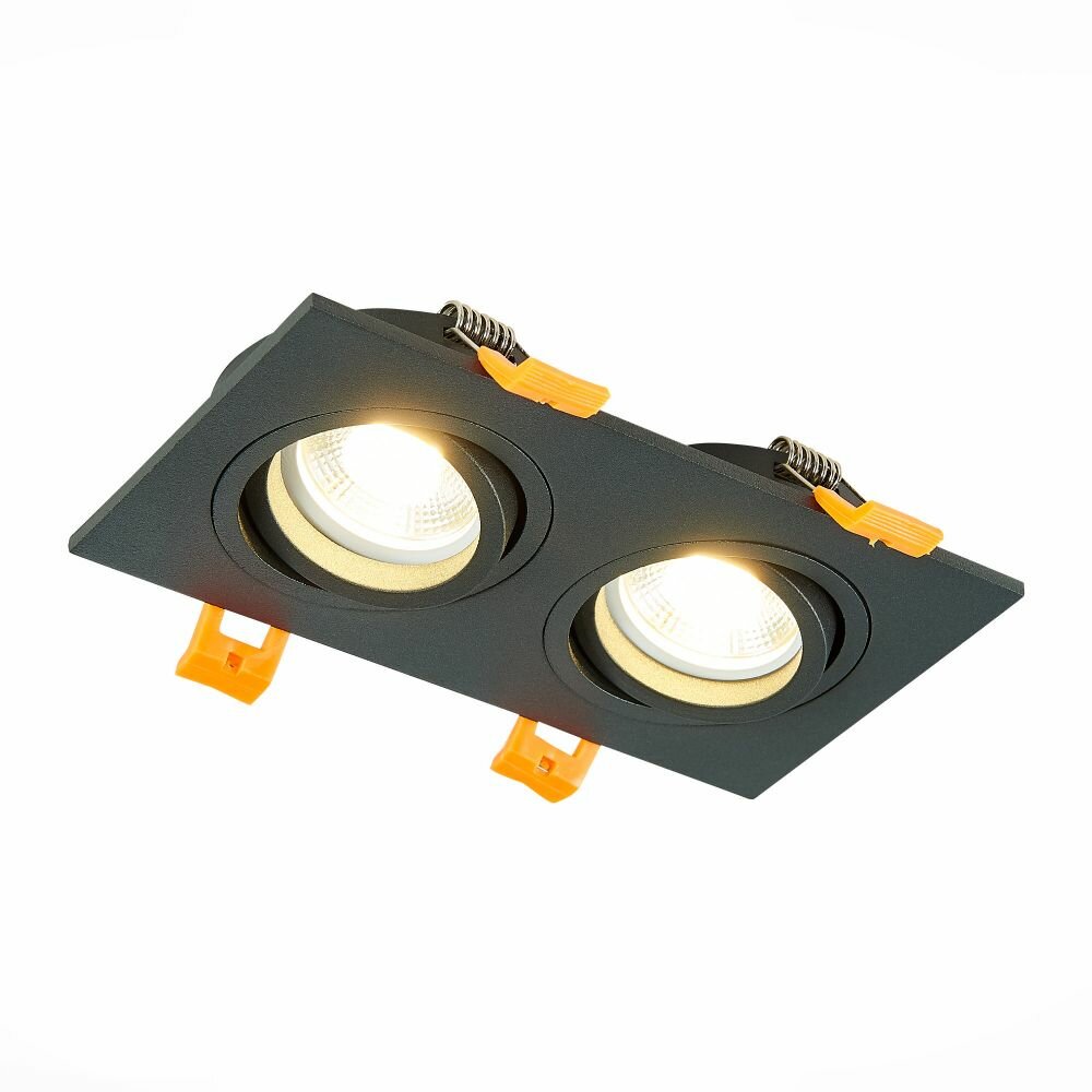 ST251.408.02 ST-Luce Св-к встр. Черный GU10 2*50W IP20 L170xW92xH27 220V Без ламп.