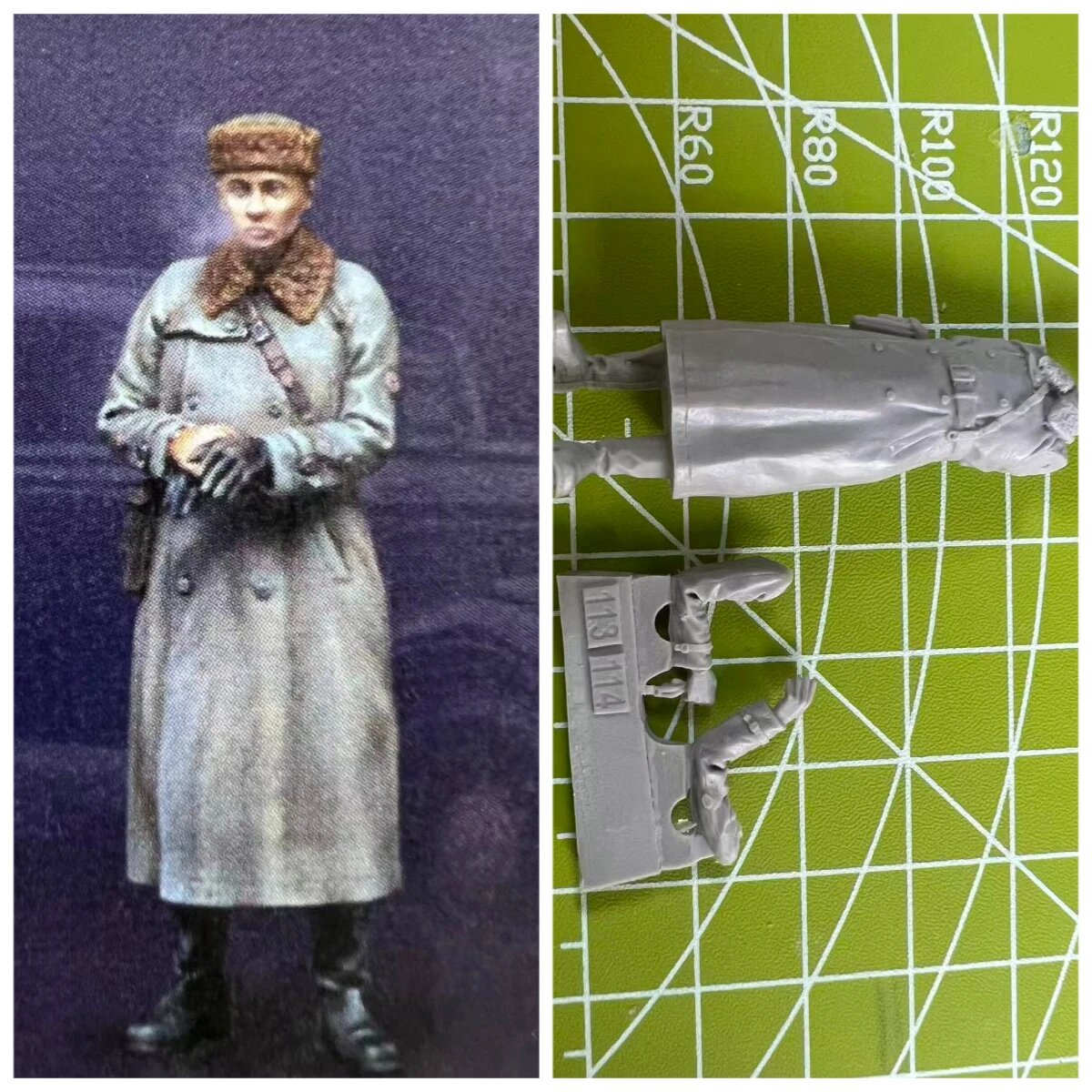 Top Secret 1/35, литая модель из смолы, советский командир, зимняя модель, сцена для 2 человек, модель игрушки, неокрашенная