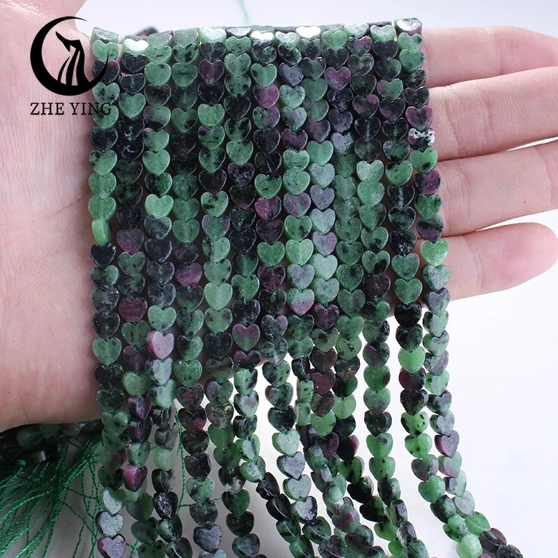 Бусины Zhe Ying сердце авантюрин розовый кварц 6 мм 5 strands(325pcs), 04epidote