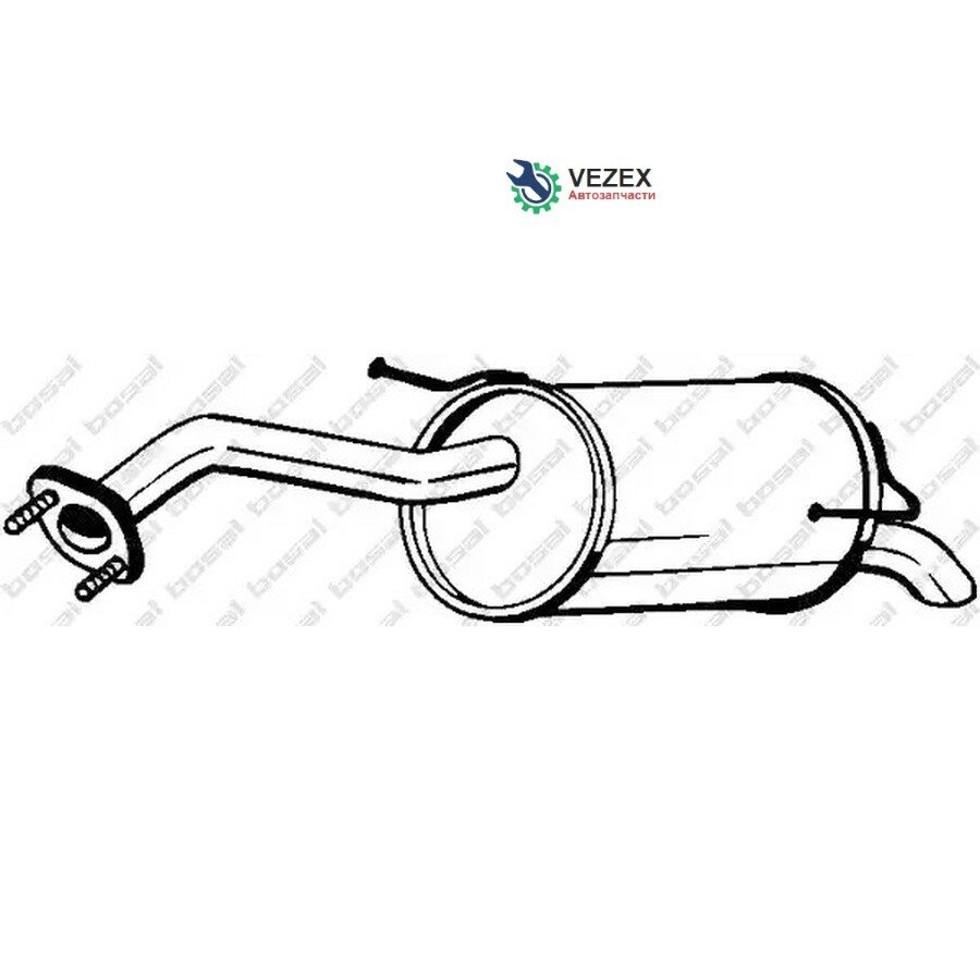 BOSAL 145-117 Глушитель (задняя часть)