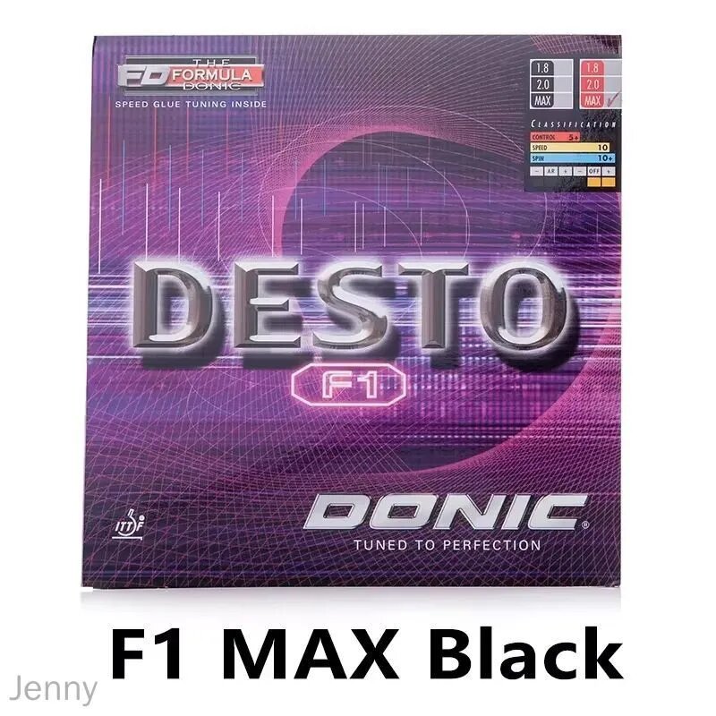 Накладка для ракетки Donic Desto F1 Max Black 2.0 мм для настольного тенниса
