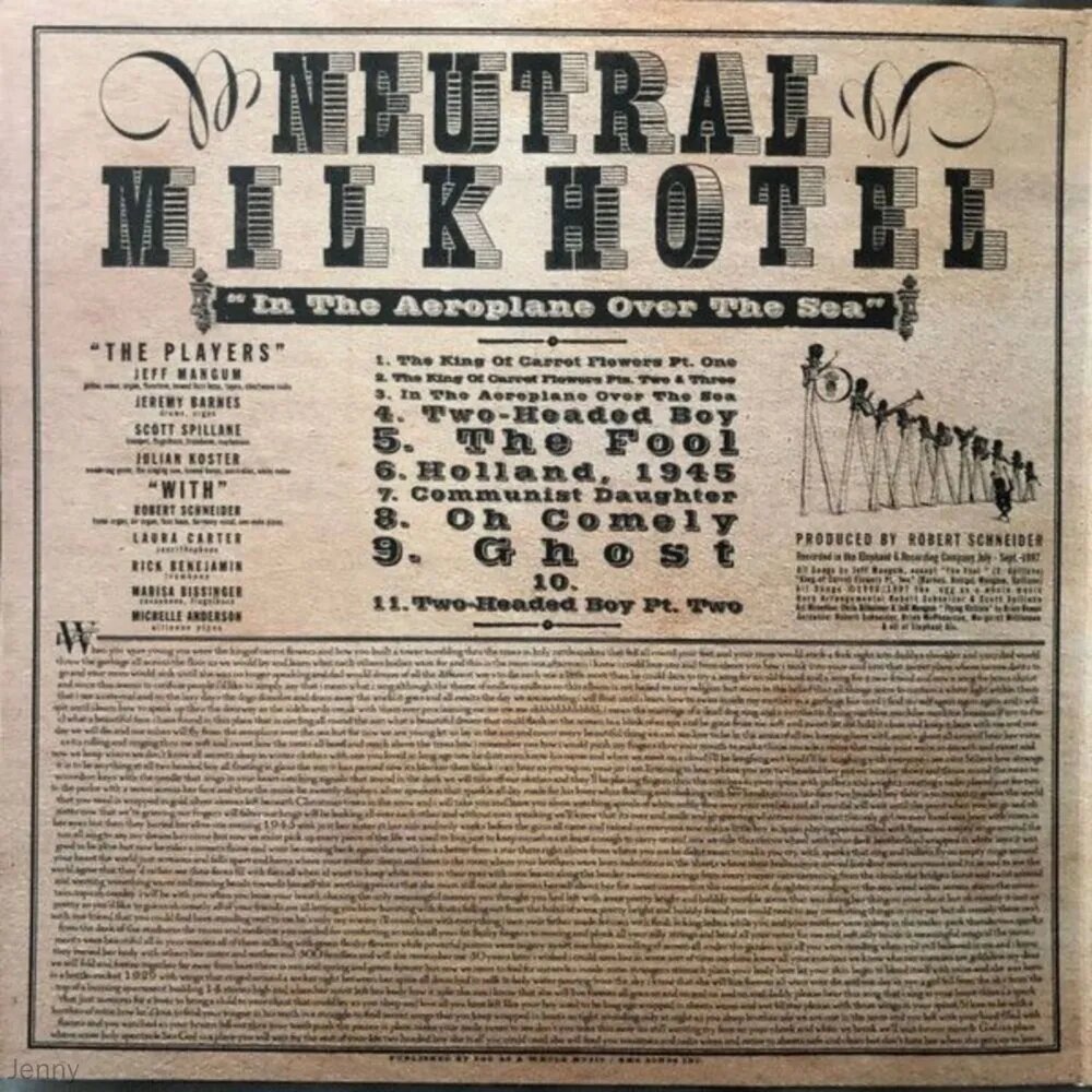 Виниловая пластинка Neutral Milk Hotel - In The Aeroplane Over The Sea LP Merge Records — фото 1