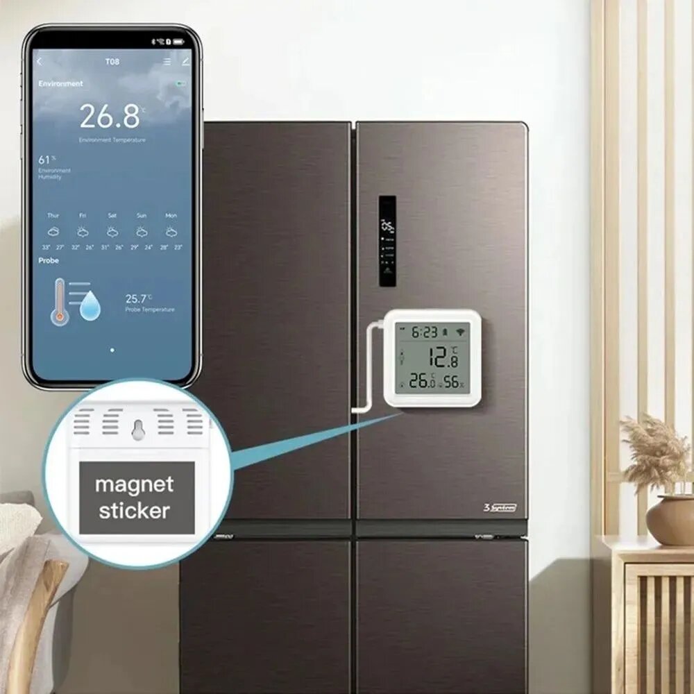 Tuya WiFi Терморегулятор/термостат с внешним датчиком, белый — фото 1