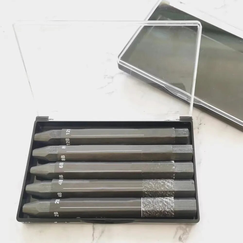 Набор графитных карандашей Graphite stick 2B 4B 6B 8B 12B для рисования и эскизов — фото 1
