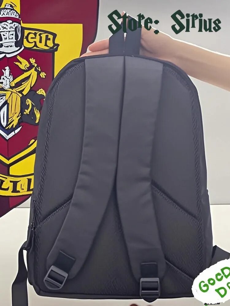 Рюкзак Harry Potter 42*29см Брезент для девочек Красный с принтом Хогвартс — фото 1