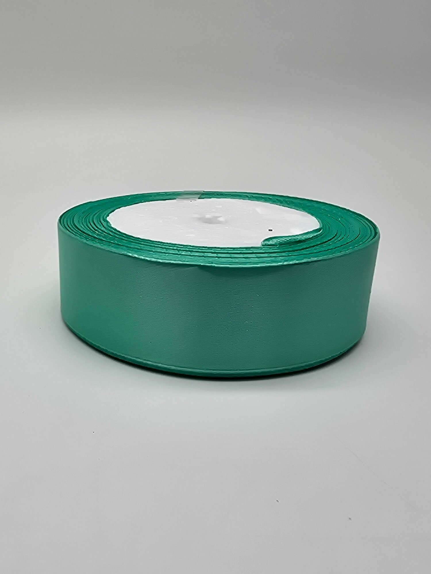 Лента атласная, нефритовый, 25мм/25 ярд, для декора и флористики