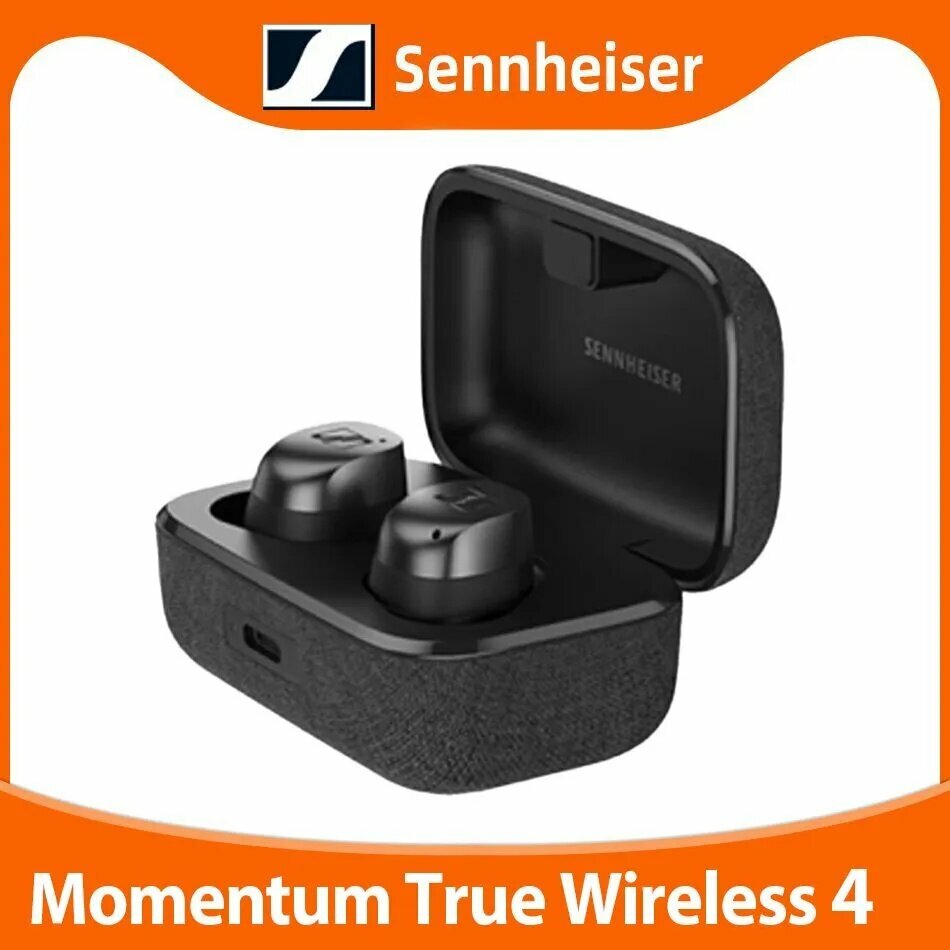 Sennheiser Наушники беспроводные с микрофоном Sennheiser Momentum True Wireless 4, Bluetooth, USB Type-C, черный