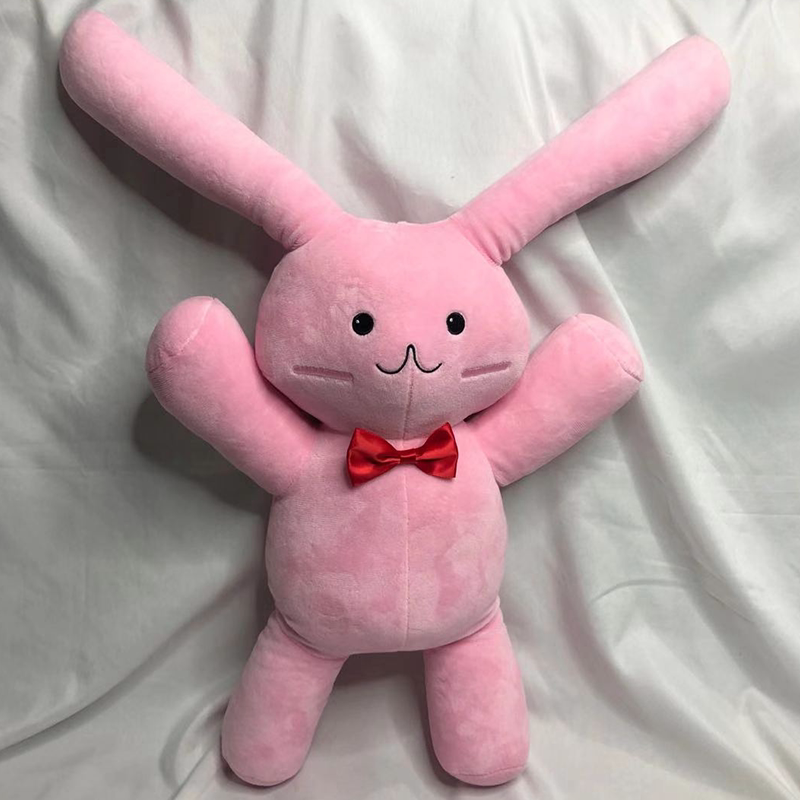 Милый розовый плюшевый кролик-игрушка, 60 см высотой, персонаж из My Friend Rabbit, мягкая пушистая игрушка для детей и