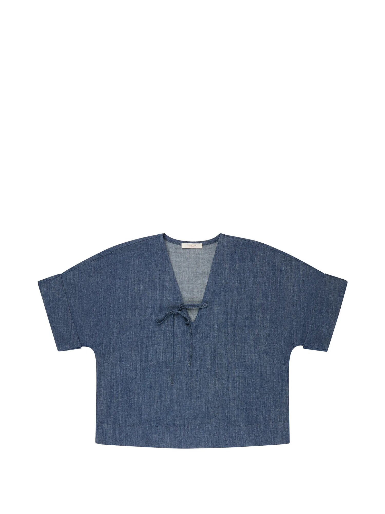 Футболка Tie-detail denim T-shirt