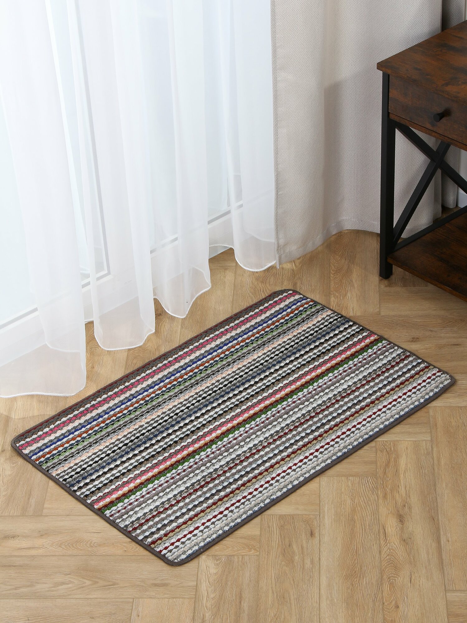 Коврик грязезащитный придверный, 60х90 см, прямоугольный, полипропилен, с латексным напылением, 5569