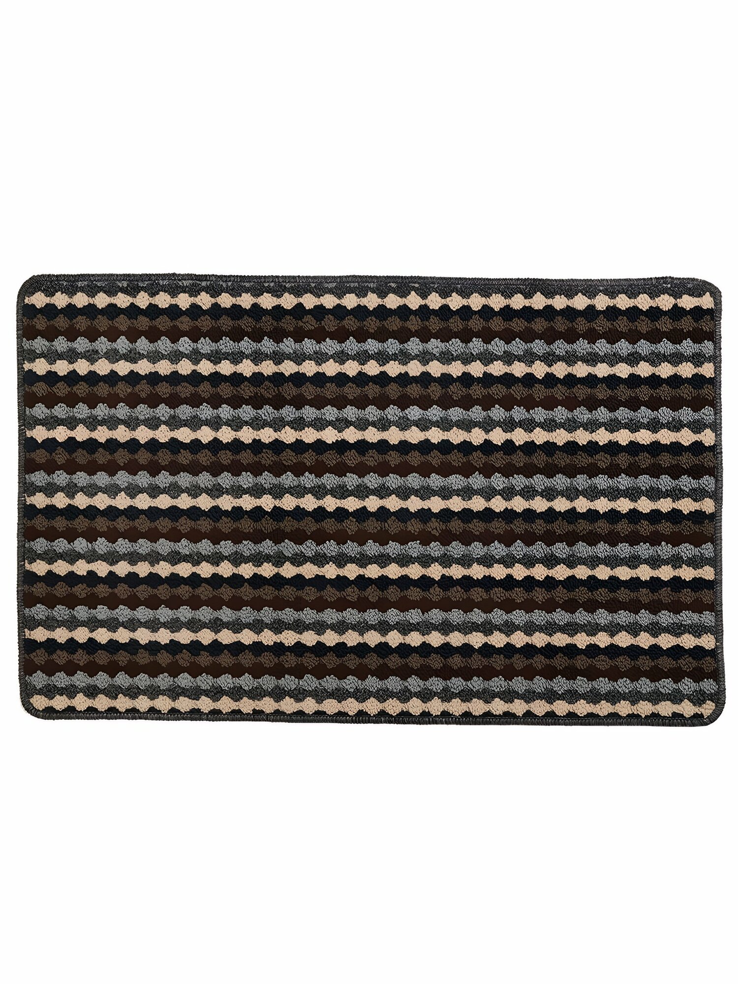 Коврик грязезащитный придверный 50х80 см, прямоугольный, шоколадный, полипропилен на латексе, для дома и улицы, 5406
