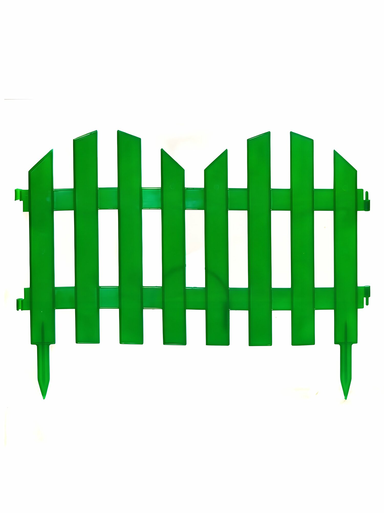 Забор декоративный пластмасса, Palisad, №4, 28х300 см, зеленый, ЗД04
