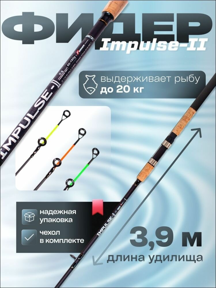 Фидерное удилище / / IMPULSE 2 , 390 см, карповое удилище, фидерная удочка