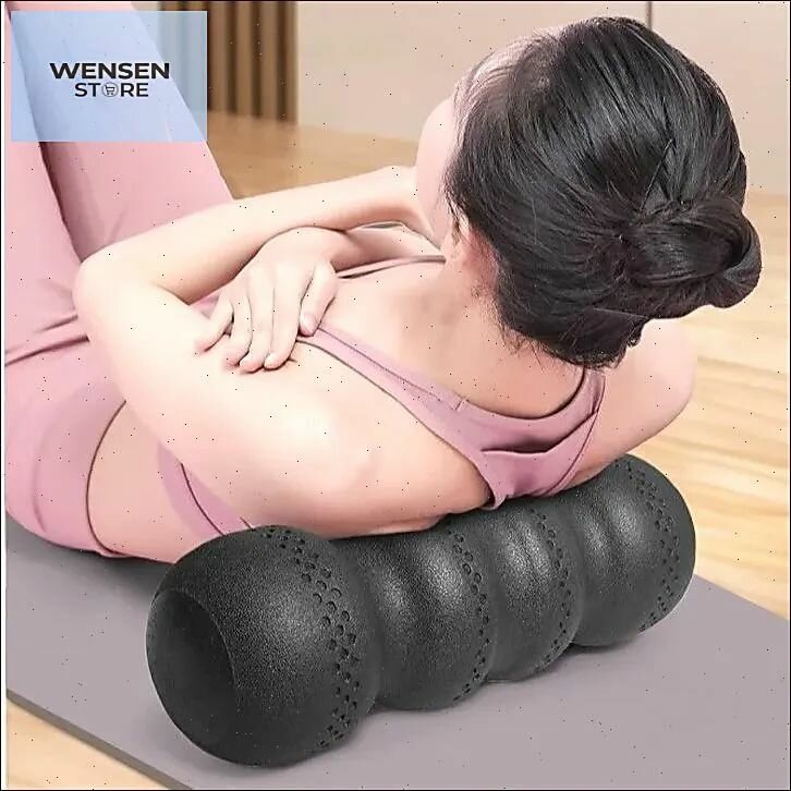 Массажный ролик МФР. Валик для пилатеса и йоги, массажер спортивный для спины